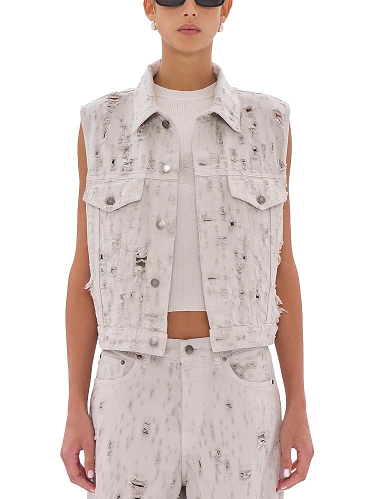 HAIKURE Ryder Bull Destroyed Denim Vest